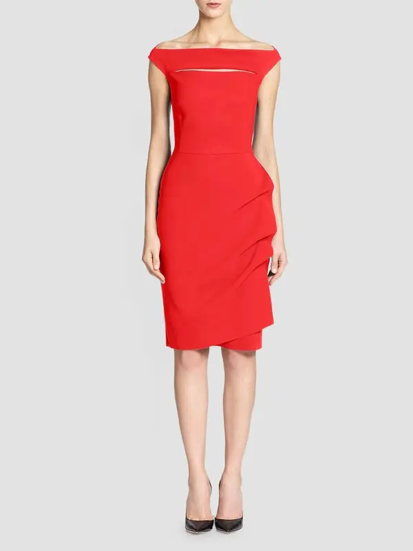 Chiara Boni La Petite Robe Melania Short Off-the-shoulder Dress - Scarlet