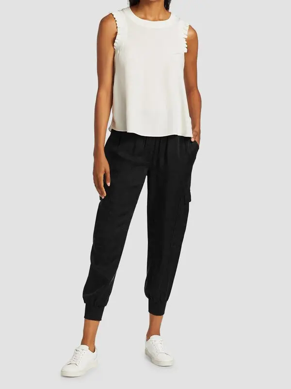 Cinq À Sept Giles Twill Cargo Joggers - Black