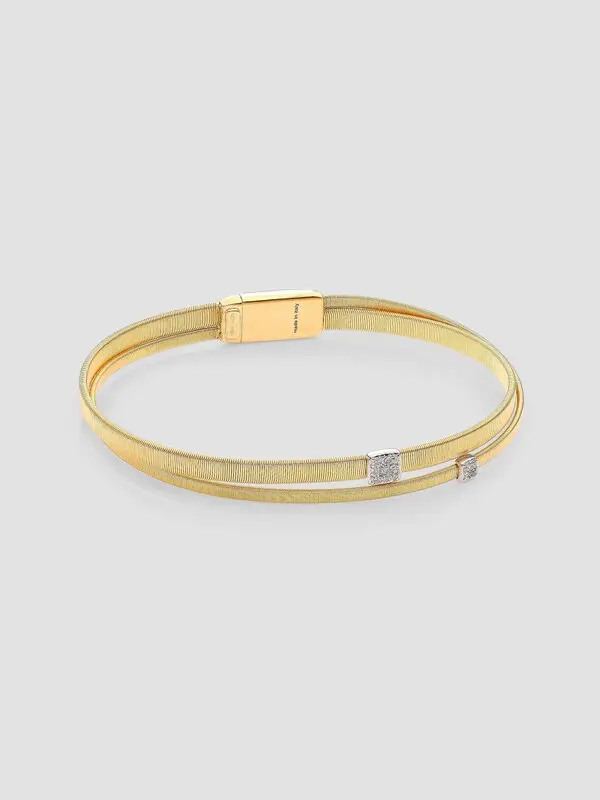 Marco Bicego Masai Two-tone & Diamond Double-strand Bracelet - Gold