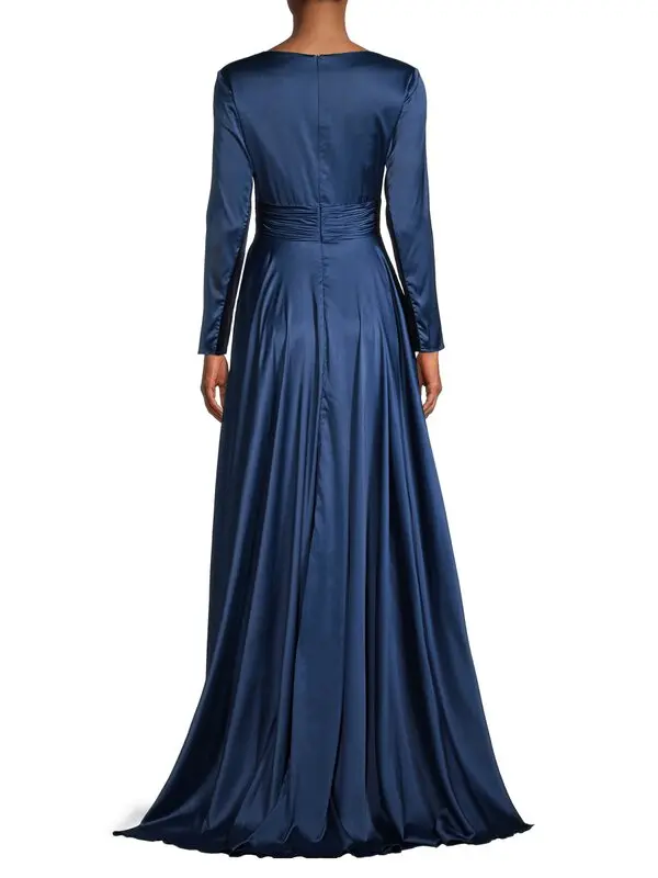 Mac Duggal Satin Empire Waist Ballgown