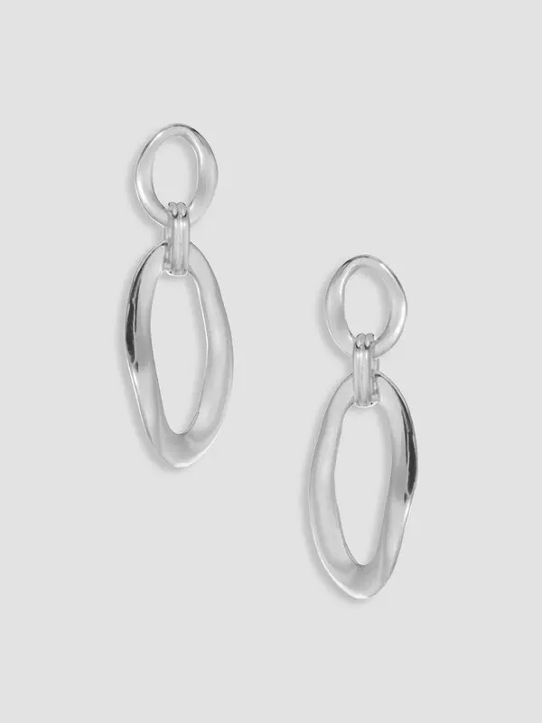 Ippolita Classico Mini Sterling Smooth Snowman Double-drop Earrings