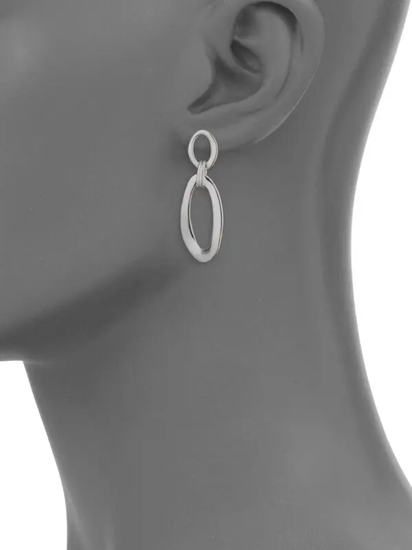 Ippolita Classico Mini Sterling Smooth Snowman Double-drop Earrings