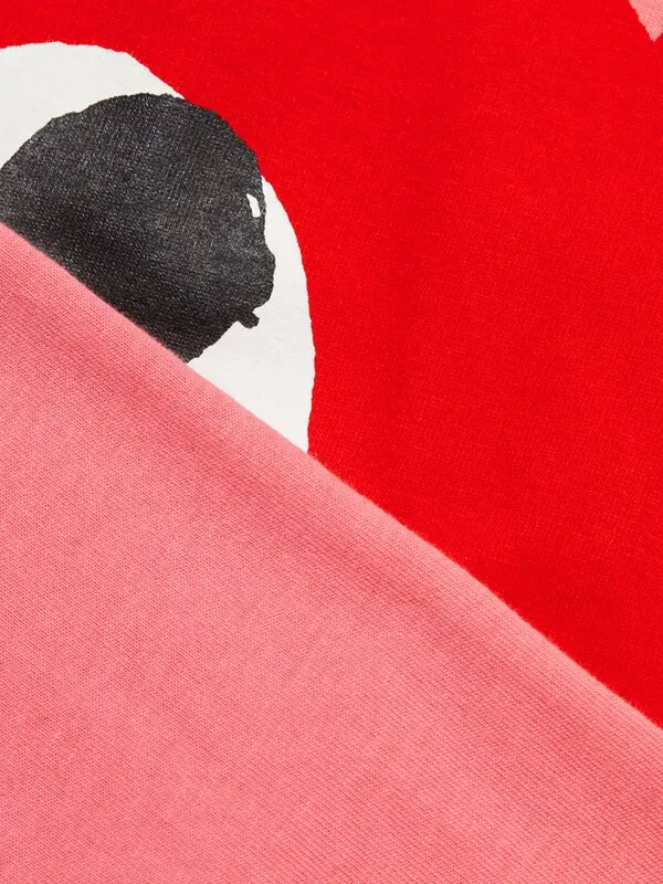 Play Comme Des Garcon Center Heart Graphic T-shirt - Pink