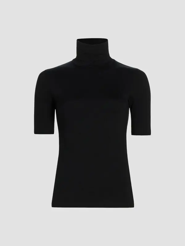 Majestic Filatures Soft Touch Turtleneck Top - Noir