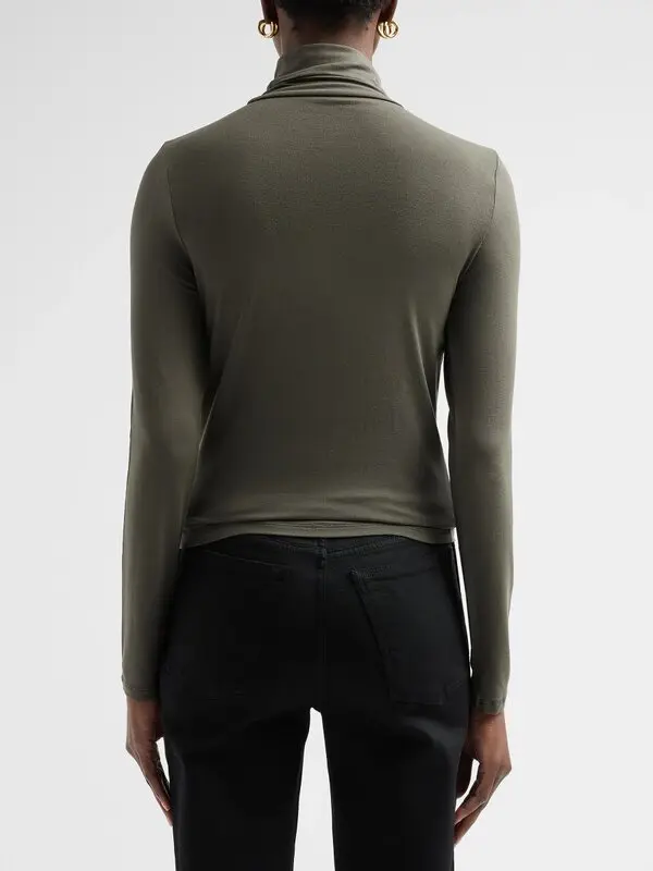 Majestic Filatures Soft Touch Turtleneck Top - Volcanic Rock