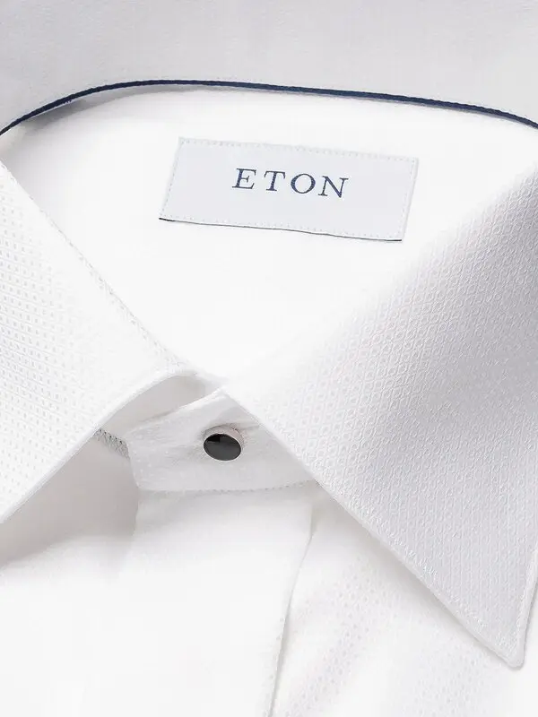 Eton Slim-fit Diamond Weave Formal Dress Shirt