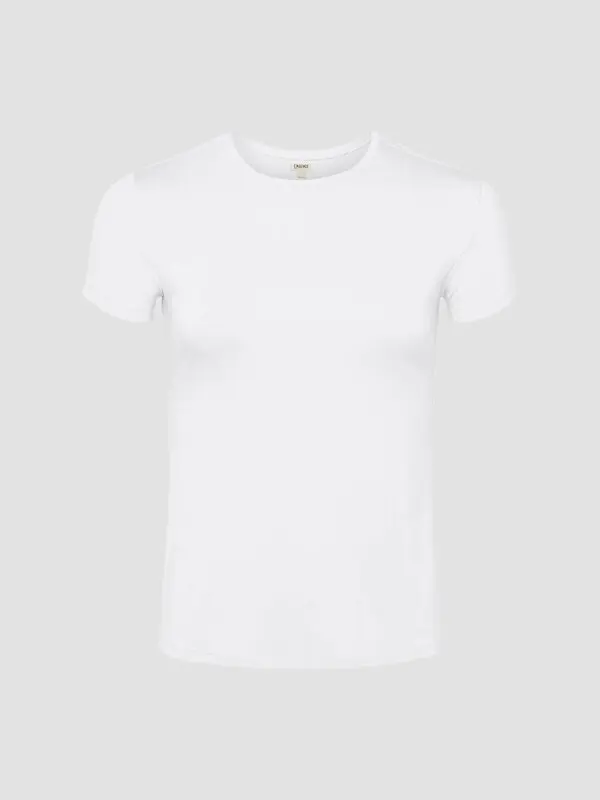 L'Agence Ressi Crewneck Tee - White
