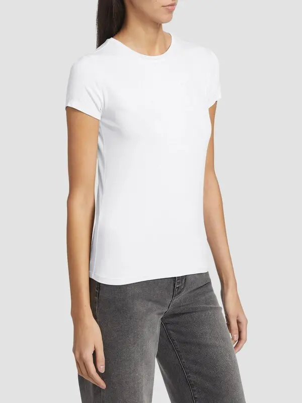 L'Agence Ressi Crewneck Tee - White