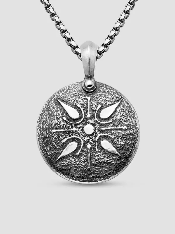 David Yurman Petrvs Lion Coin Amulet In Sterling 25mm