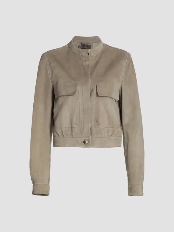 Giorgio Armani Patch-pocket Suede Jacket