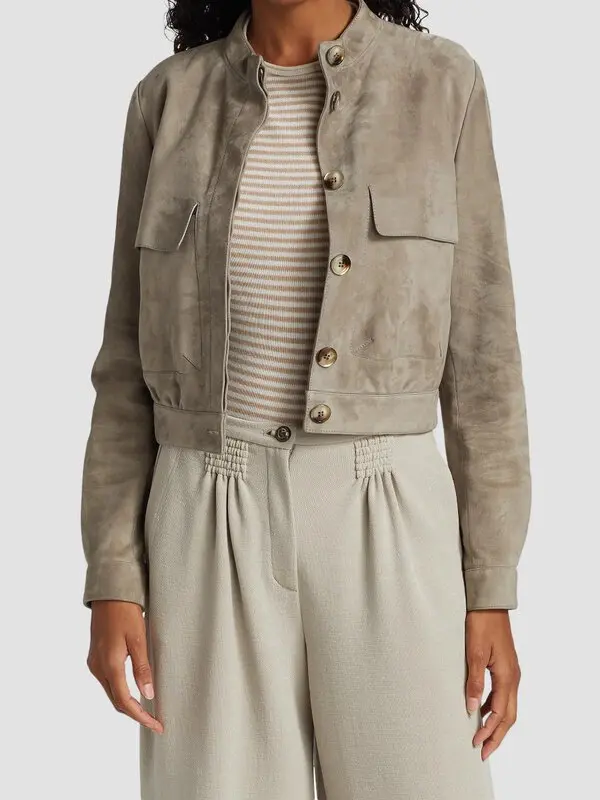 Giorgio Armani Patch-pocket Suede Jacket