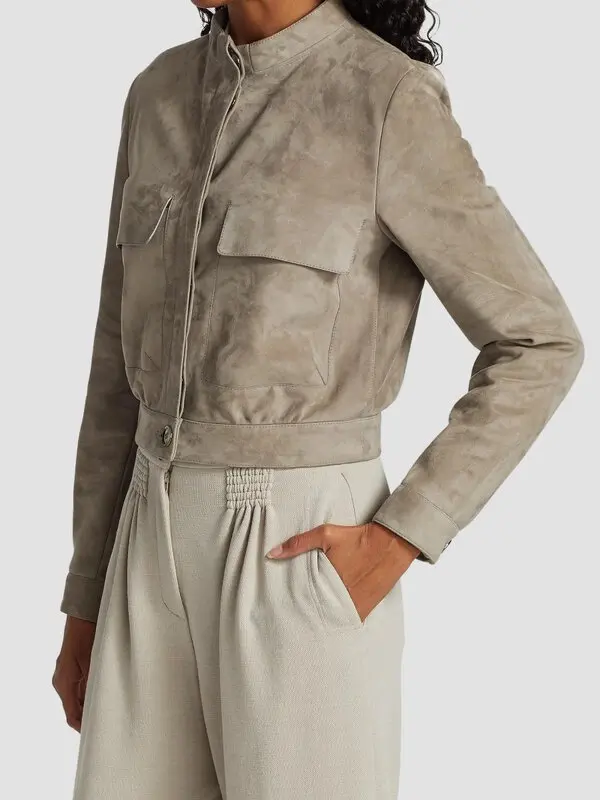 Giorgio Armani Patch-pocket Suede Jacket