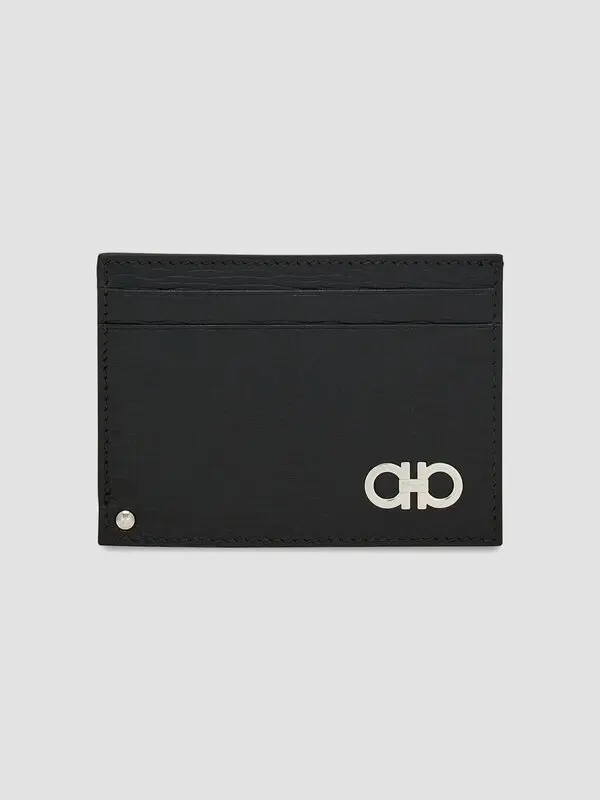 FERRAGAMO Textured Leather Card Case