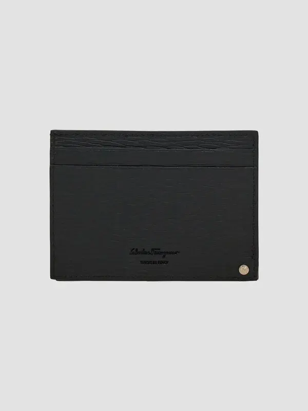 FERRAGAMO Textured Leather Card Case