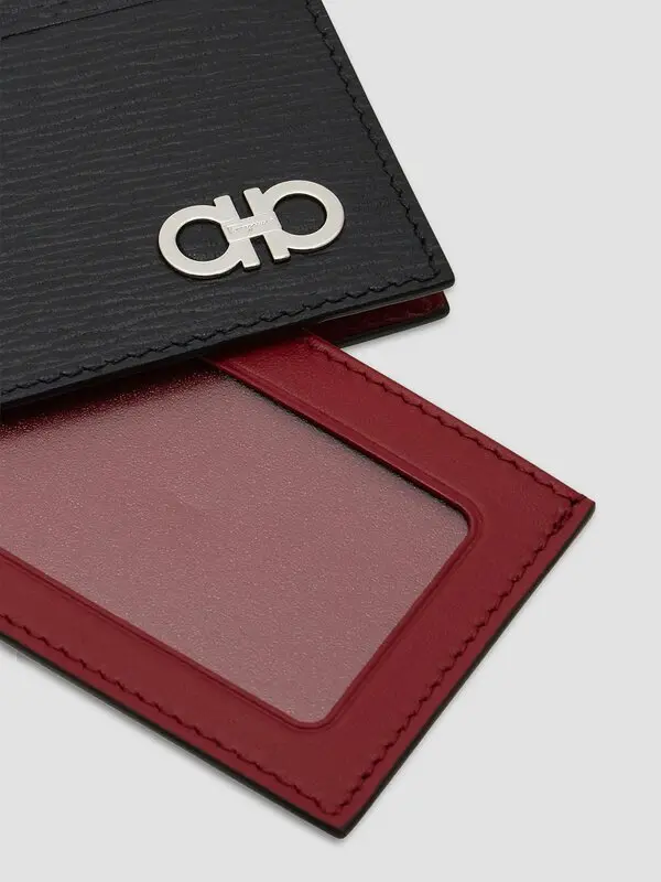 FERRAGAMO Textured Leather Card Case