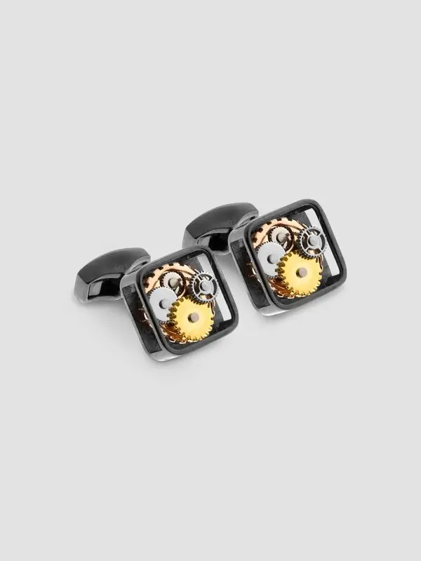 Tateossian Gear Cuff Links - Gunmetal
