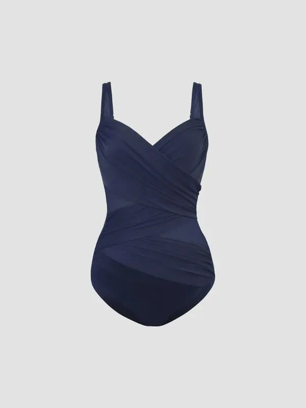 Miraclesuit Network Madero Ruched Criss Cross One-piece Swimsuit - Midnight