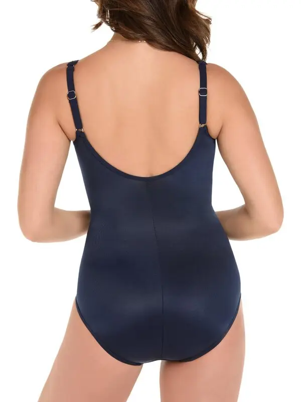 Miraclesuit Network Madero Ruched Criss Cross One-piece Swimsuit - Midnight