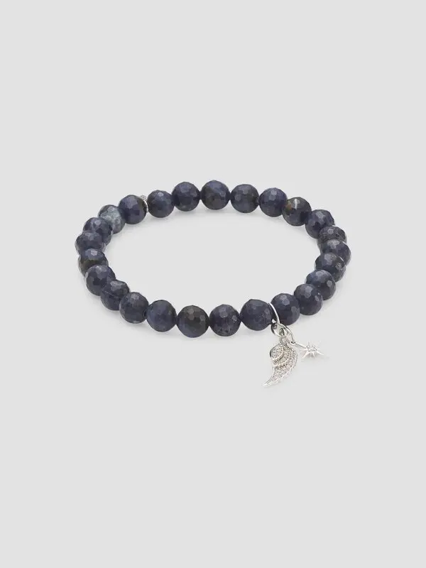 SYDNEY EVAN 14k White Gold, Sapphire & Diamond Mixed-charm Bracelet - Black