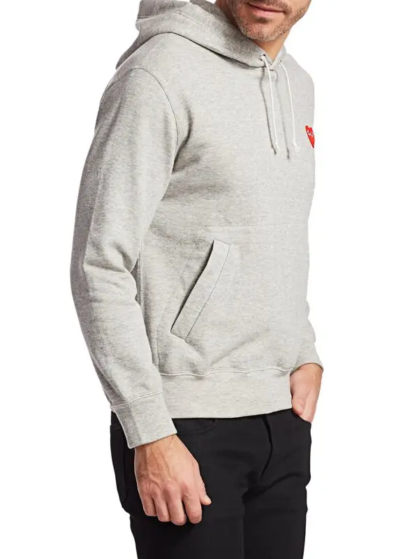 Play Comme Des Garcon Play Hooded Sweatshirt - Grey