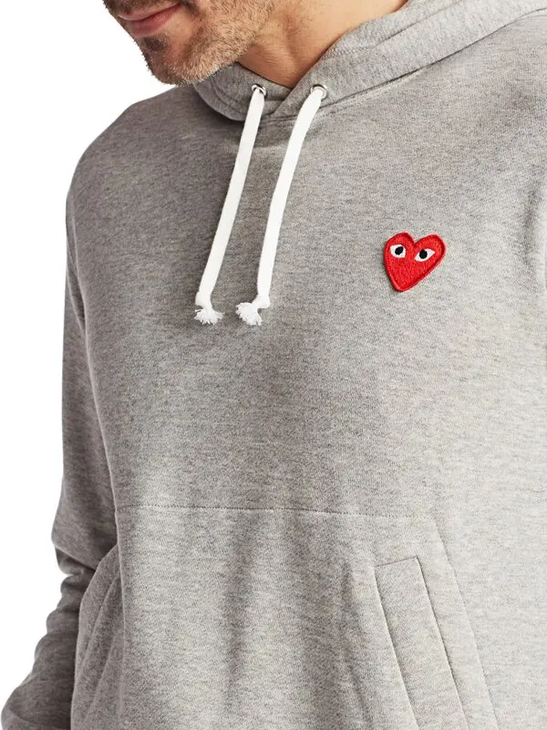 Play Comme Des Garcon Play Hooded Sweatshirt - Grey