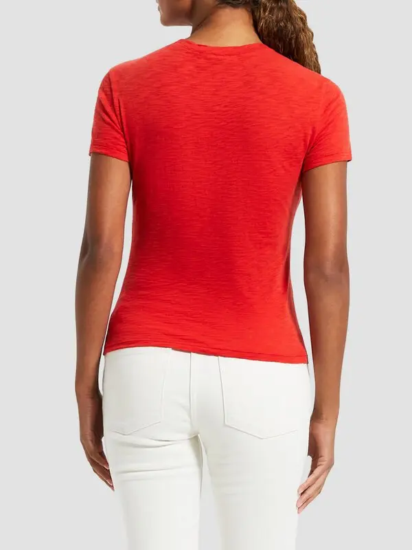 Theory Tiny Tee Organic Cotton Crewneck - Poppy