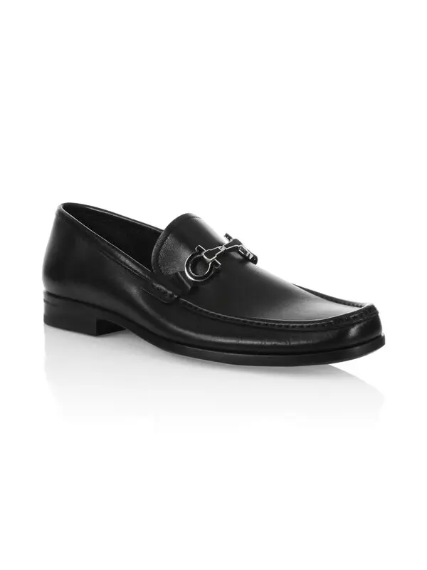 FERRAGAMO Chris Horse-bit Leather Loafers