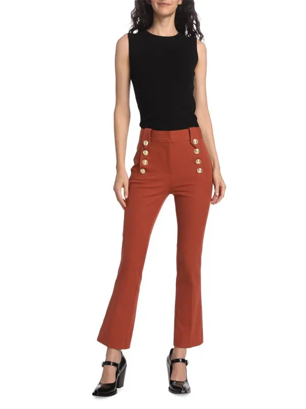 Derek Lam 10 Crosby Robertson Crop Flare Pants - White