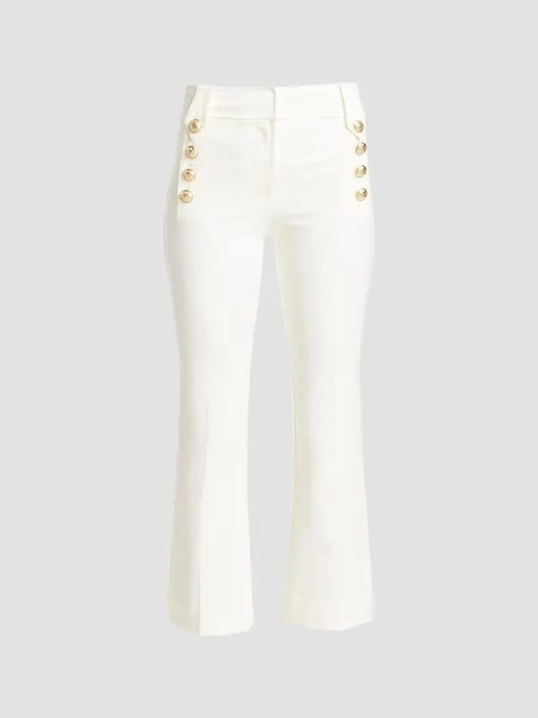 Derek Lam 10 Crosby Robertson Crop Flare Pants - White
