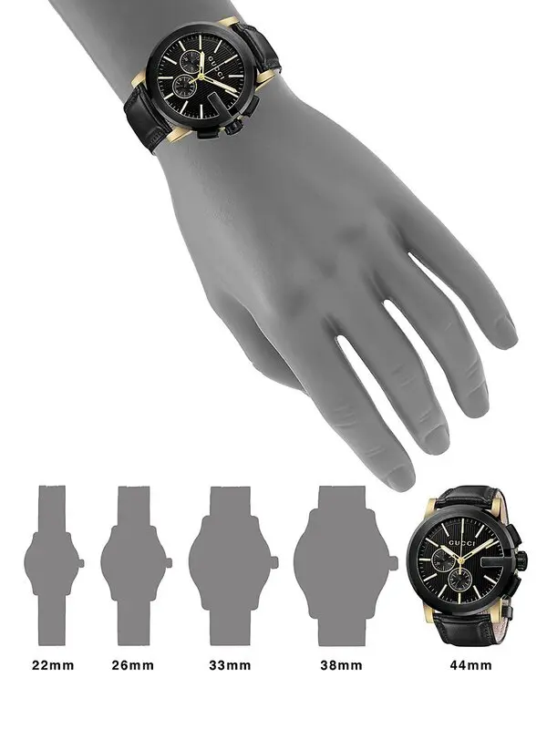 Gucci 44mm G-chrono Leather Watch