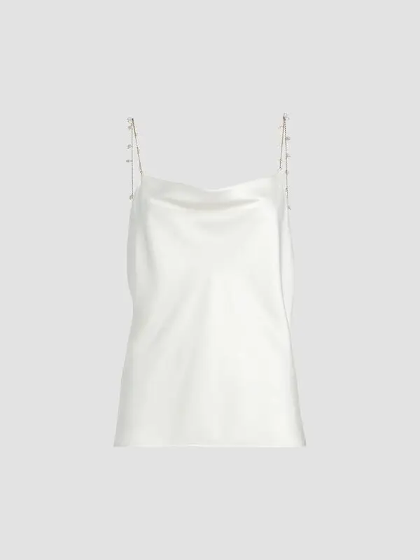 Cami Nyc Busy Cowlneck Silk-blend Blouse - White