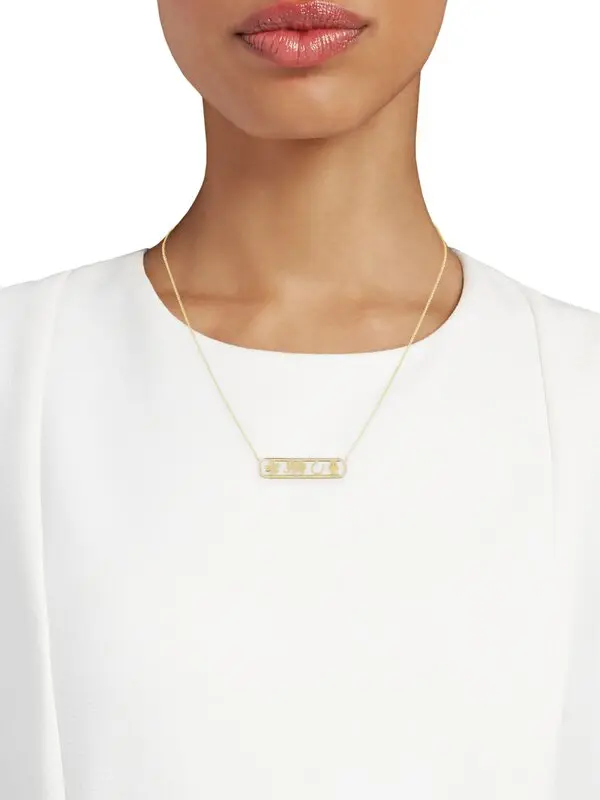 SYDNEY EVAN 14k Yellow & Diamond Icon Bar Necklace