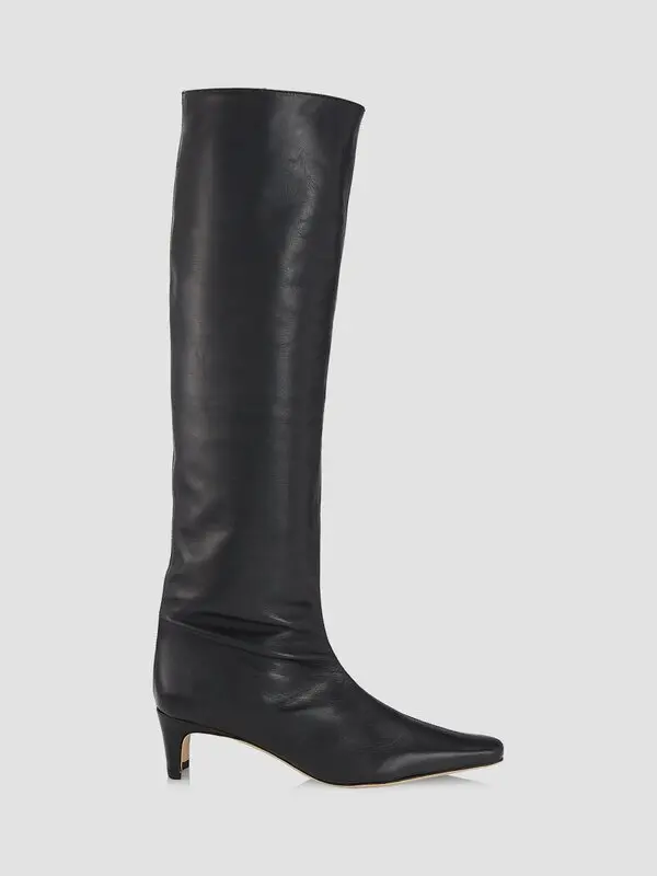 Staud Wally Leather Knee-high Boots - Black