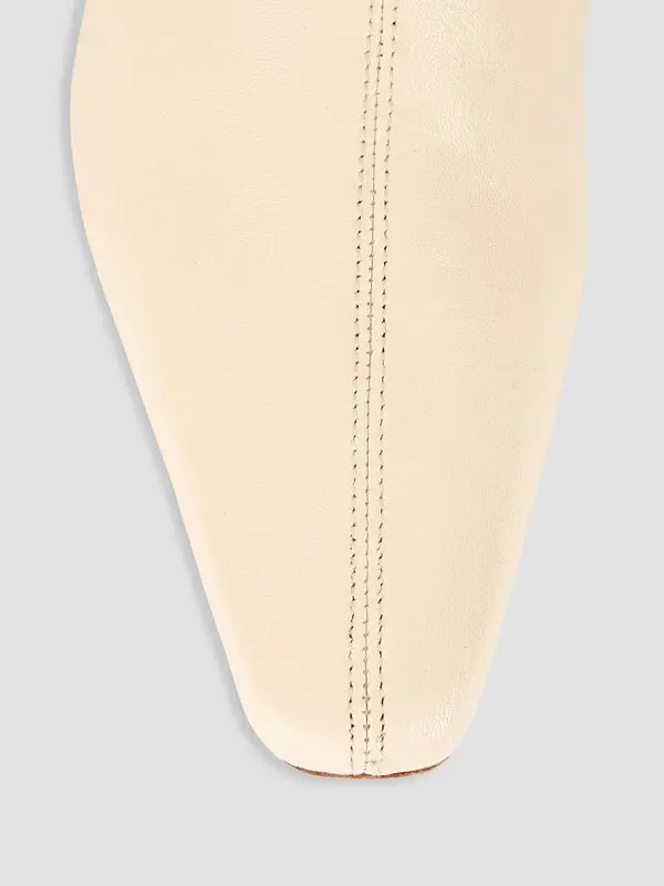 Staud Wally Leather Knee-high Boots - Cream