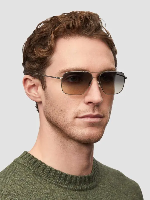 Oliver Spencer Clifton 58mm Aviator Sunglasses