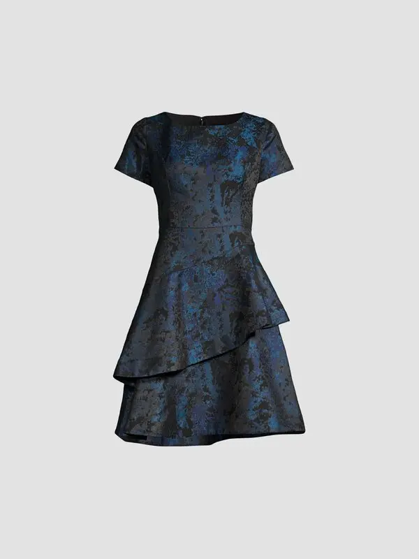 Shani Jacquard Tiered Fit & Flare Dress