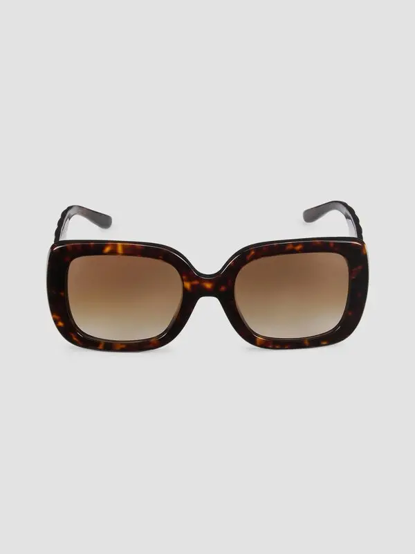 Tory Burch 54mm Square Sunglasses - Dark Tortoise