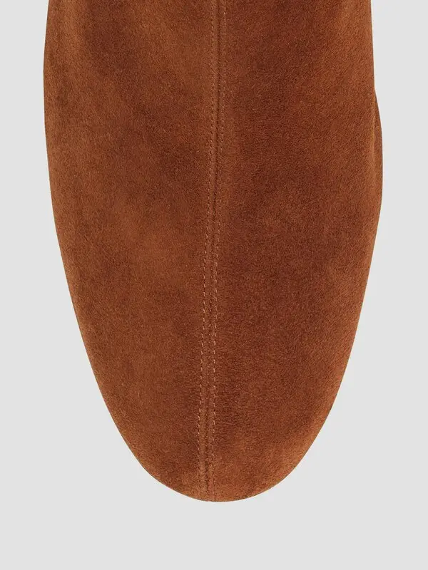 AQUAZZURA Saint Honore 50mm Suede Booties - Cinnamon