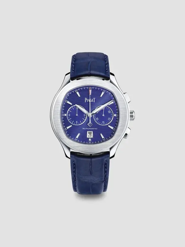 PIAGET Polo Chronograph Alligator Strap Watch