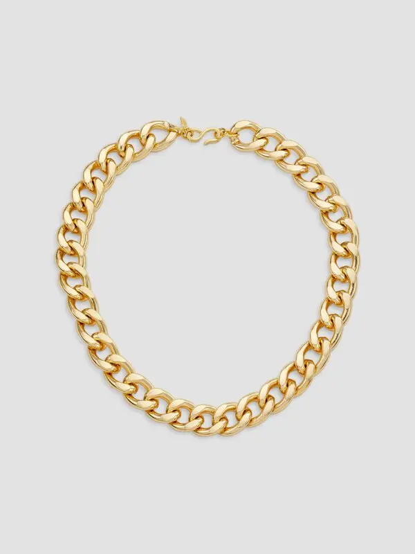 KENNETH JAY LANE 20k Goldplated Curb-link Toggle Collar Necklace