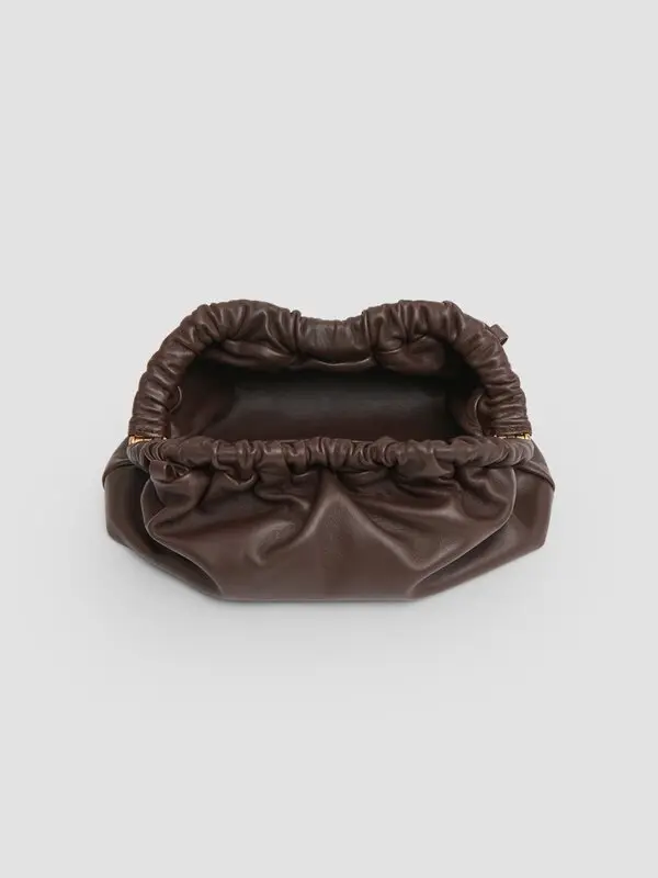 MANSUR GAVRIEL Mini Cloud Leather Clutch - Chocolate