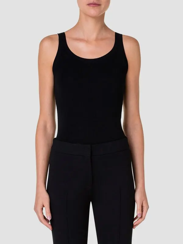 Akris Elets Wool Tank Top - Black