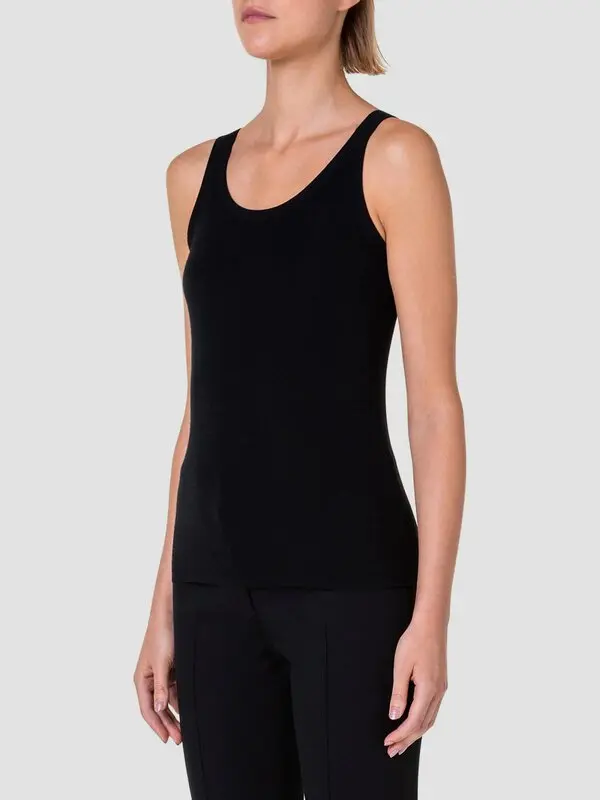 Akris Elets Wool Tank Top - Black