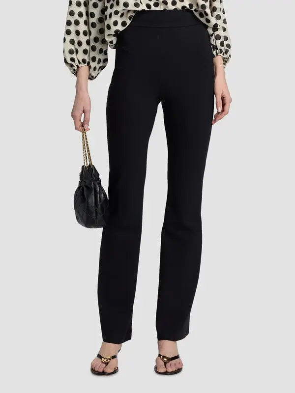 Chiara Boni La Petite Robe Venusette Wide-leg Pants - Black