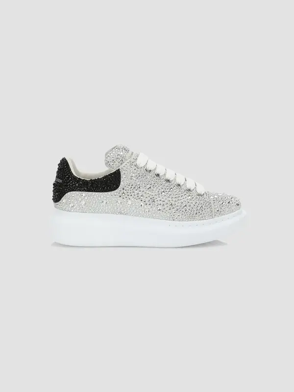 Alexander McQueen Crystal Overiszed Glitter Embellished Chunky Sneakers