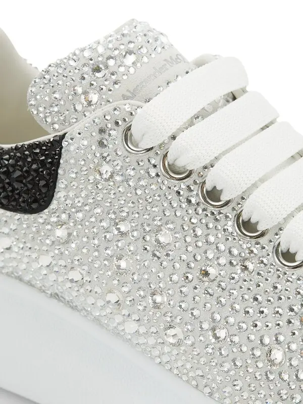 Alexander McQueen Crystal Overiszed Glitter Embellished Chunky Sneakers