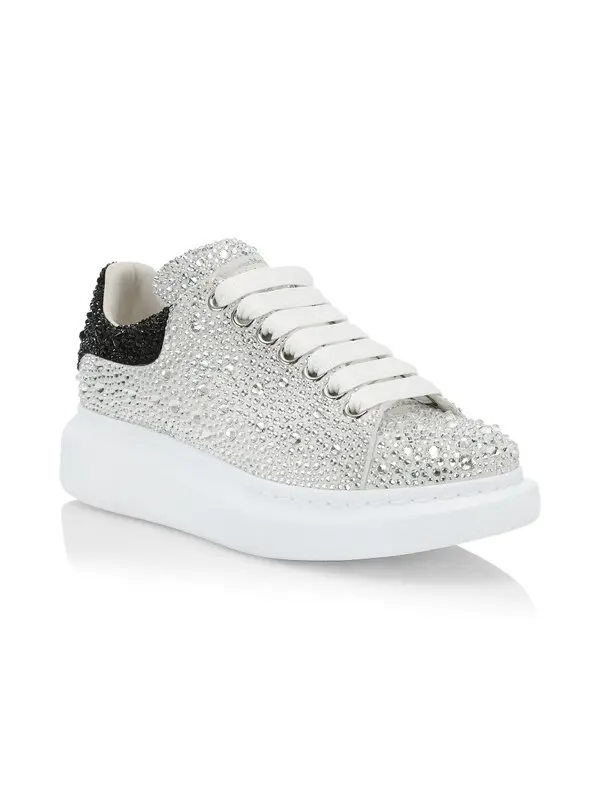 Alexander McQueen Crystal Overiszed Glitter Embellished Chunky Sneakers