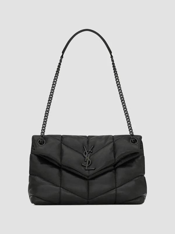 Saint Laurent Puffer Shoulder Bag - Noir