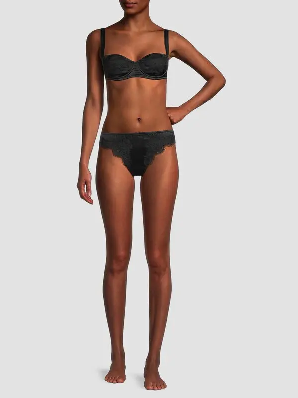 Dolce & Gabbana Silk & Lace Balconnette Bra