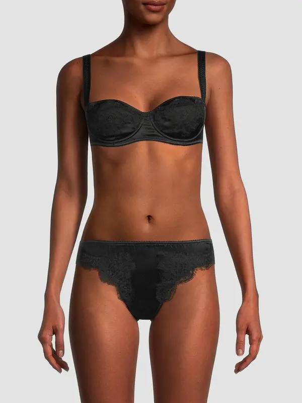 Dolce & Gabbana Silk & Lace Balconnette Bra